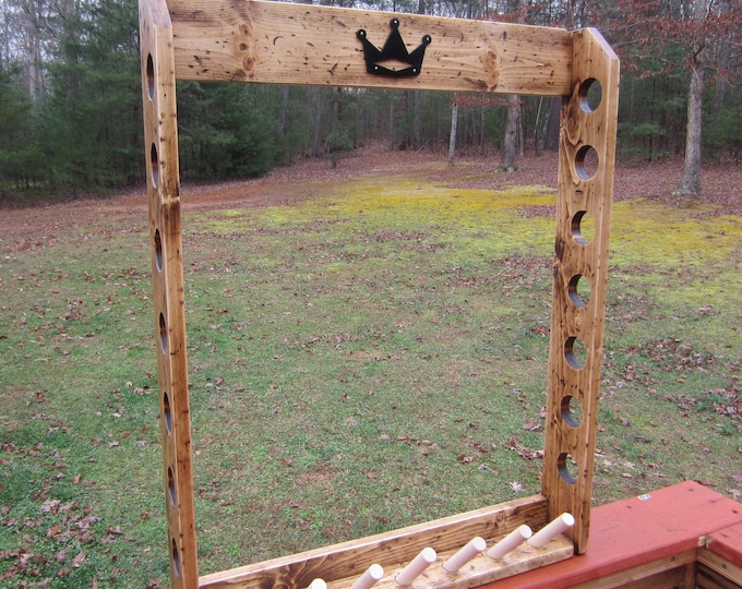 New Solid Wood Golf Club Display Rack Case in Rustic Distressed Finish ...