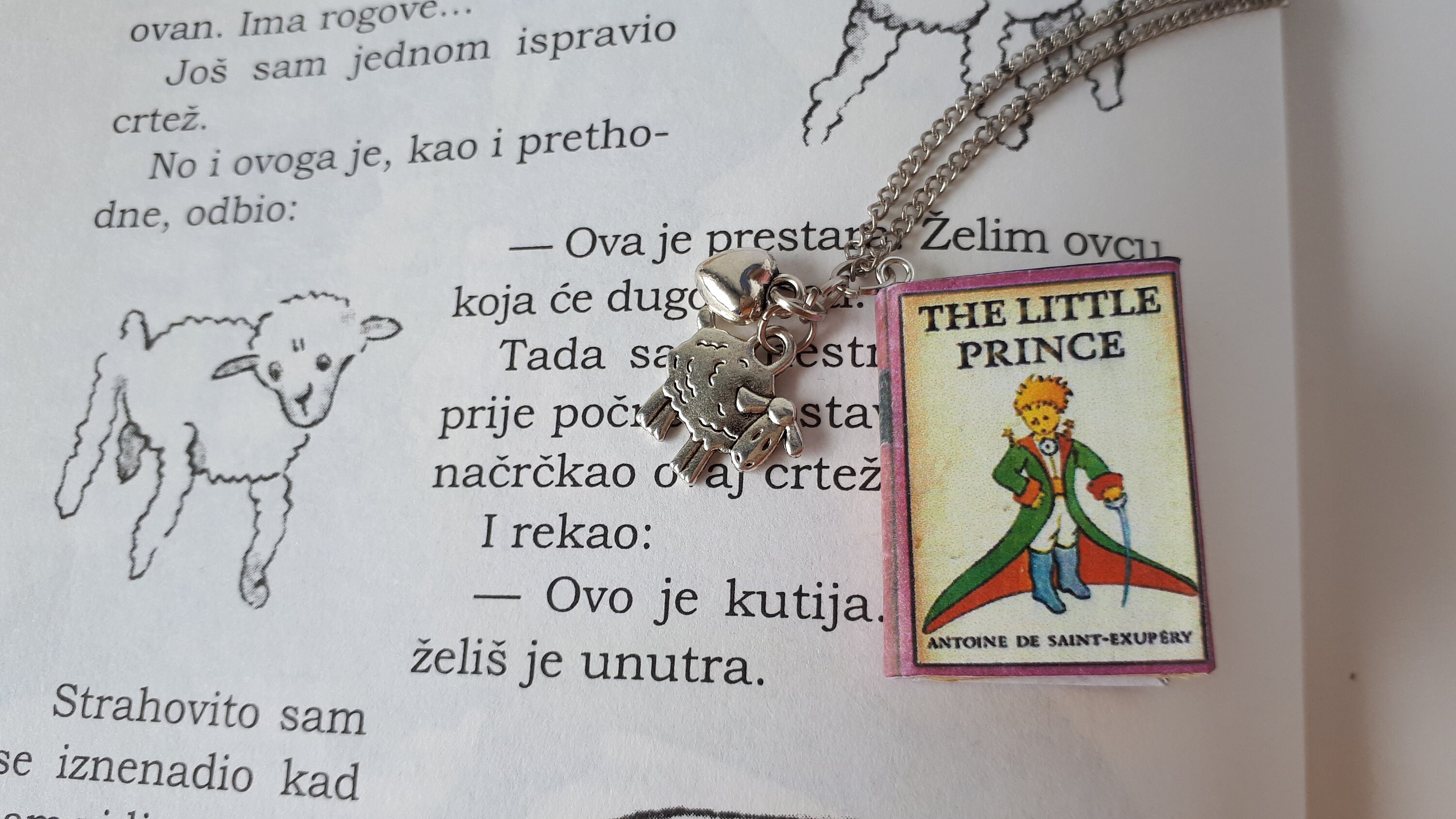 The Little Prince Miniature Book Necklace From Recycled Book Paper ...