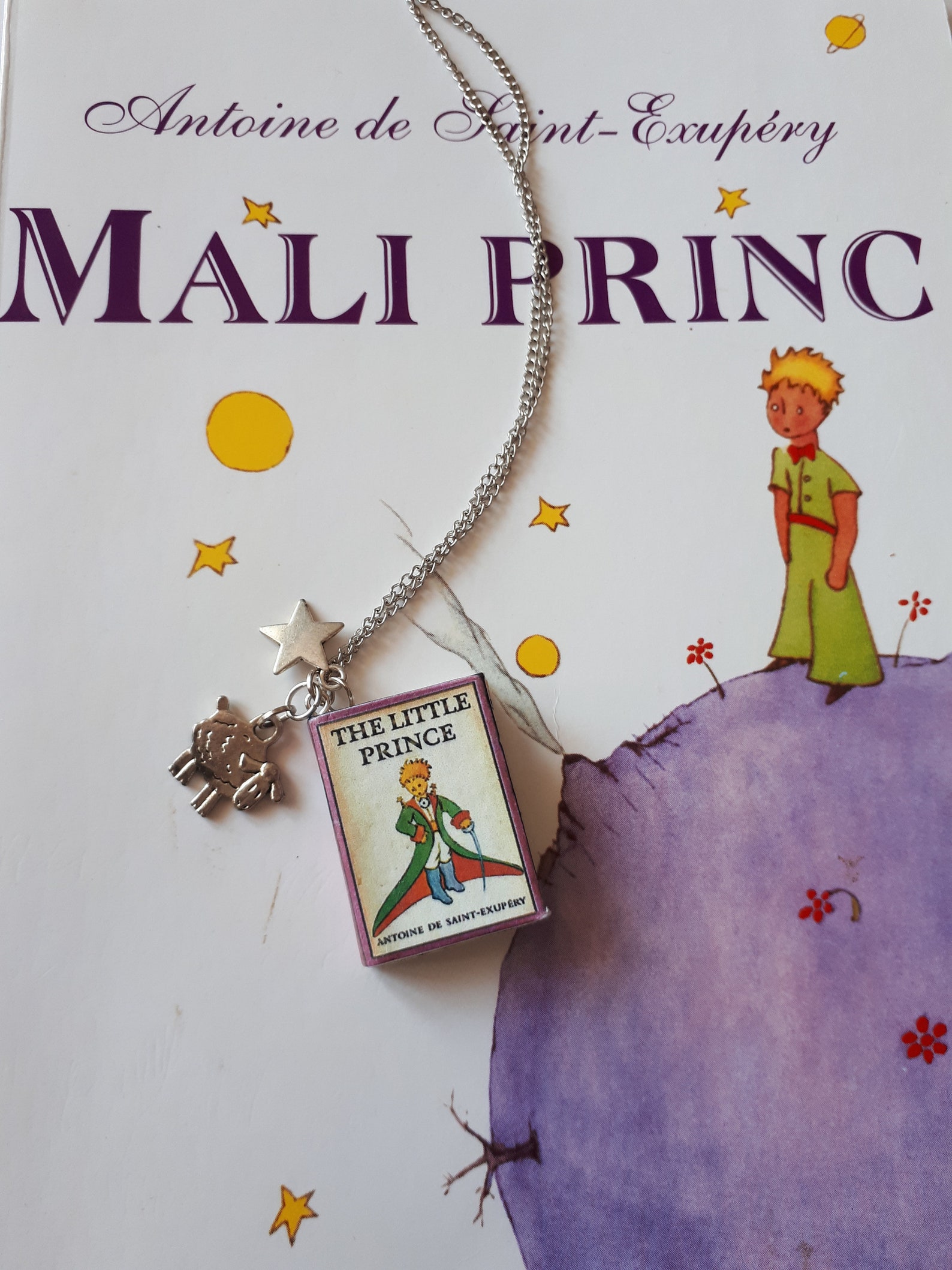 The Little Prince Miniature Book Necklace From Recycled Book Paper ...