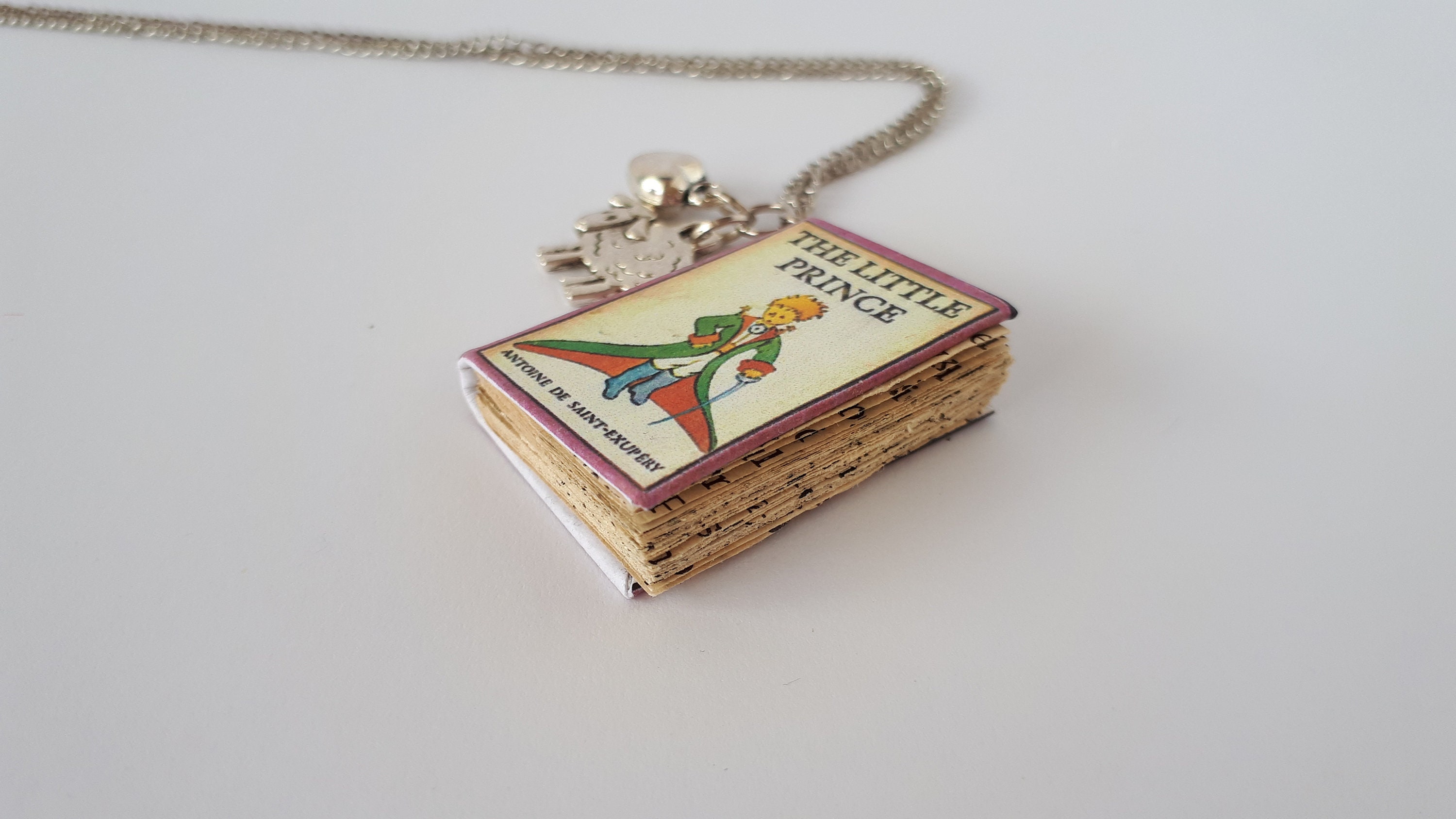 The Little Prince Miniature Book Necklace From Recycled Book Paper ...