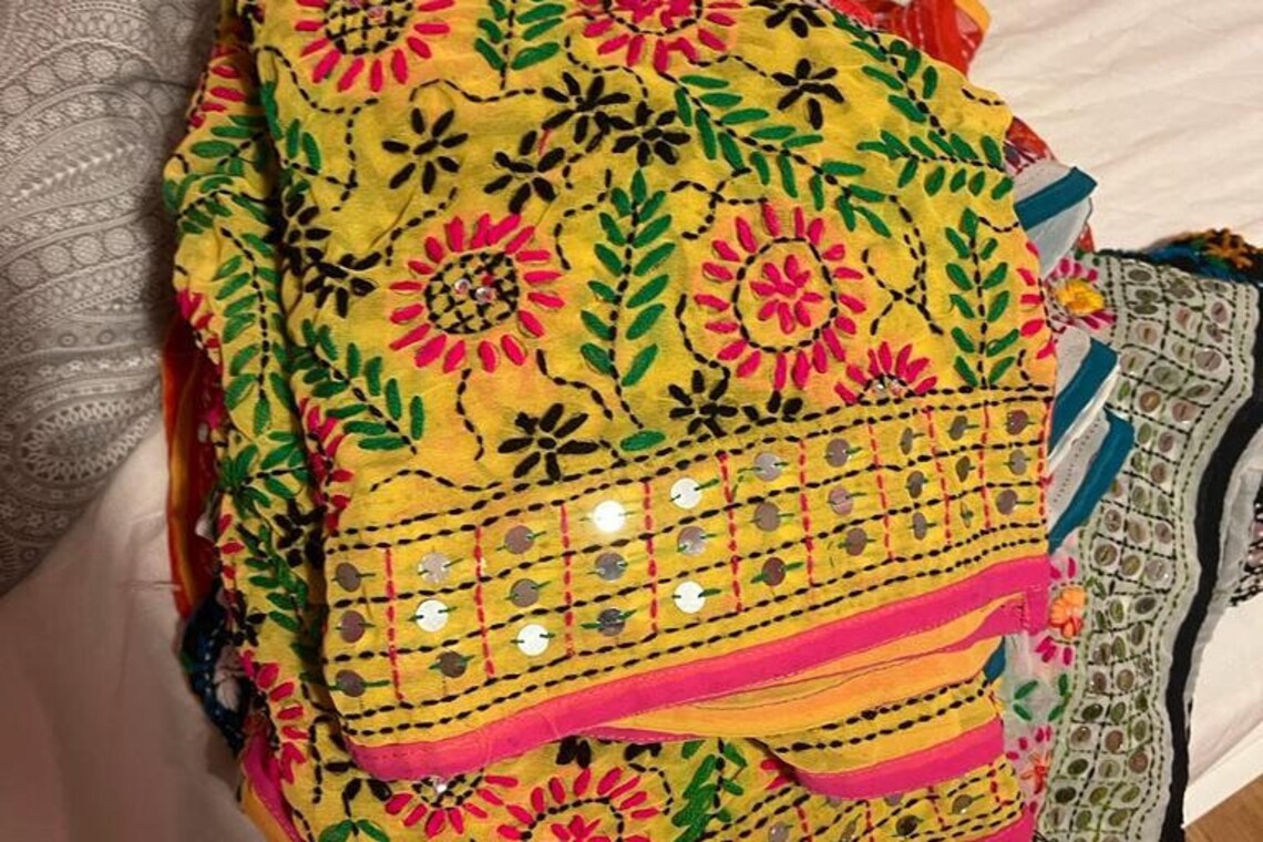 Phulkari Hand Embroidery Dupatta - Etsy