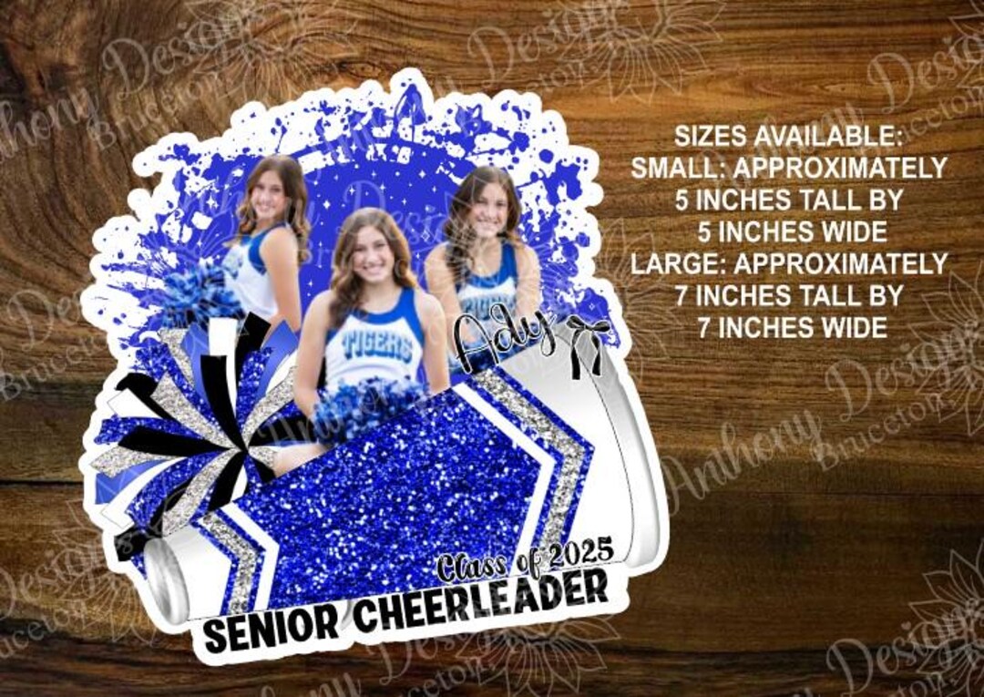 Personalized Photo Cheerleader Vinyl Stickers Cheer Senior Class Of - Etsy