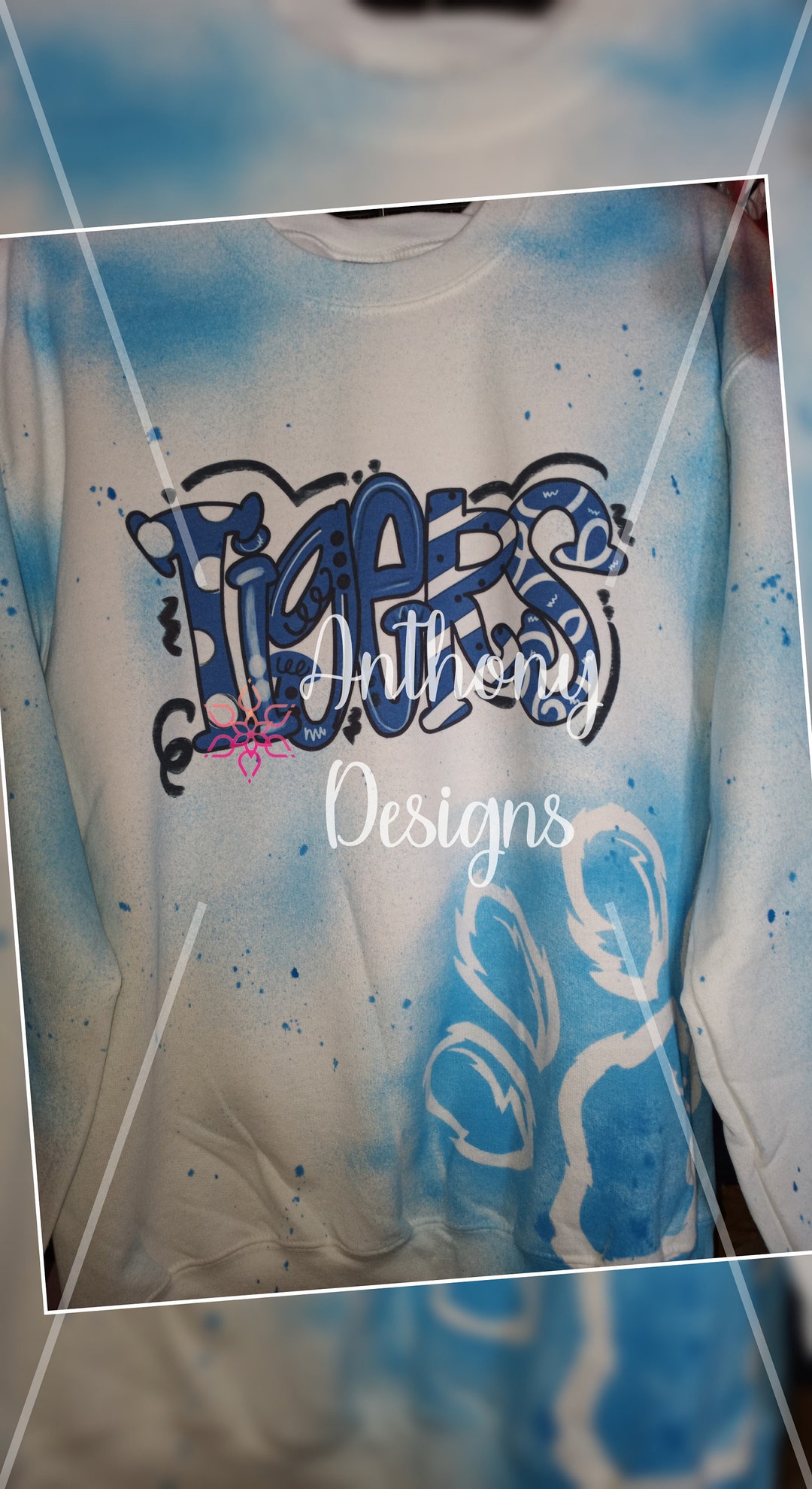 Youth Sizes School Spirit Paint Splattered Tigers Sweatshirt - Etsy