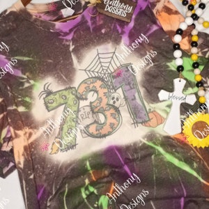 731 Area Code Halloween Tie Dye Bleached Neon Colors - Etsy