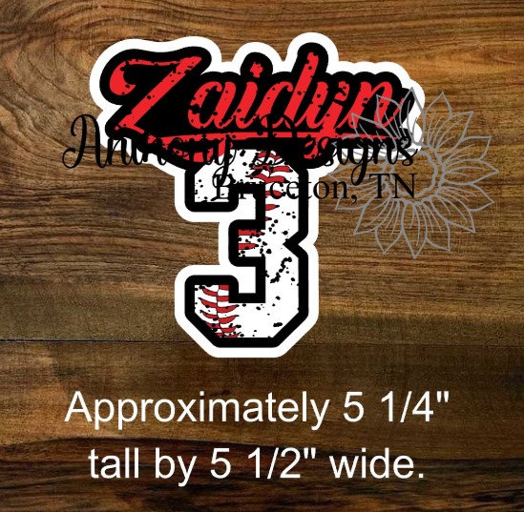Personalized Baseball Vinyl Stickers - Etsy