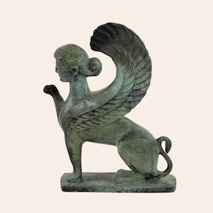 Greek Sphinx Bronze Sculpture Handmade Sphinx Art Collectible Statue ...