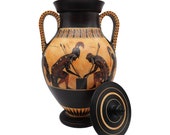 Greek Pottery Amphora of Exekias Black Figure Vase Achilles - Etsy