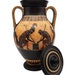Greek Pottery, Amphora of Exekias, Black Figure Vase, Achilles and Ajax ...