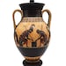 Greek Pottery, Amphora of Exekias, Black Figure Vase, Achilles and Ajax ...