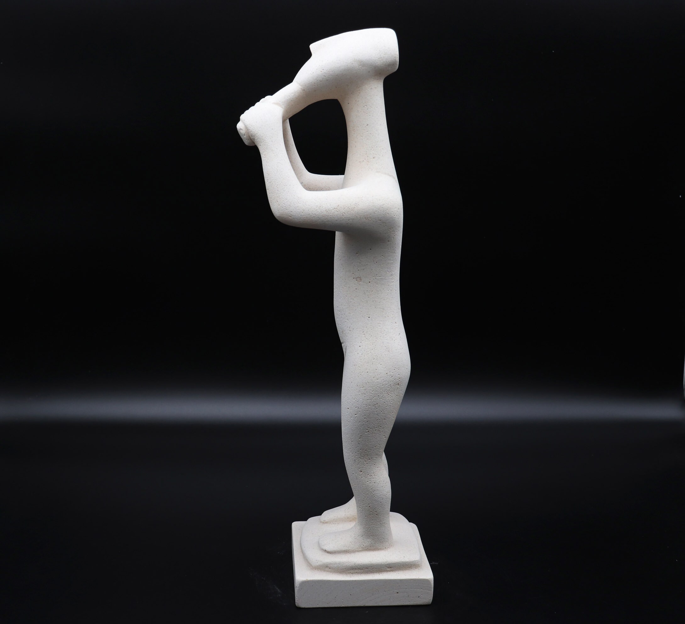 Greek Cycladic Flute Player Statue, Art History Marble Inspired Music ...