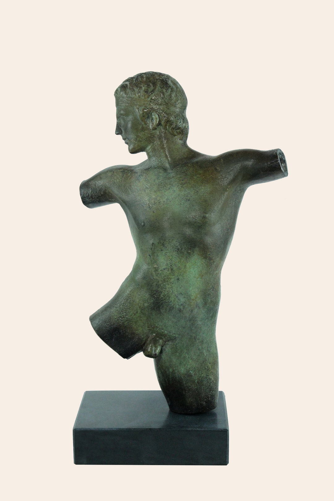 Disc Thrower Statue Solid Bronze Ancient Greek Discovolus Olympic Games ...
