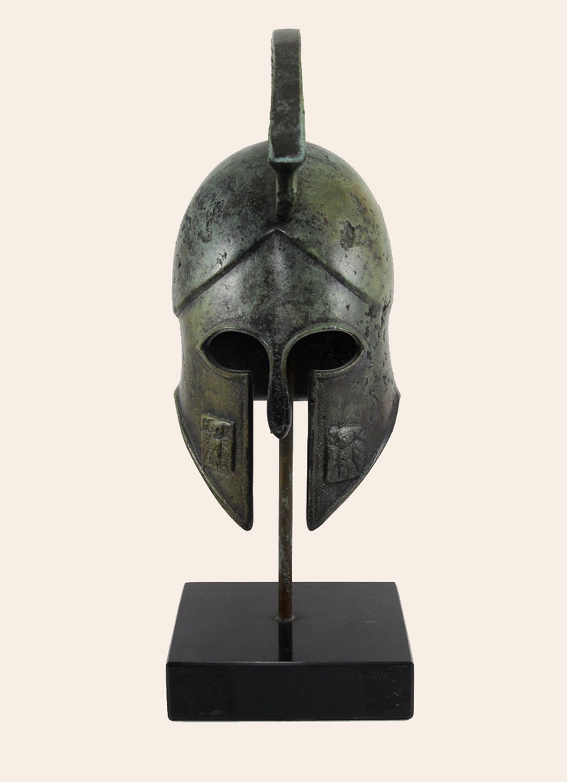 Ancient Greek Spartan Warrior Helmet Meander Crested Helmet - Etsy