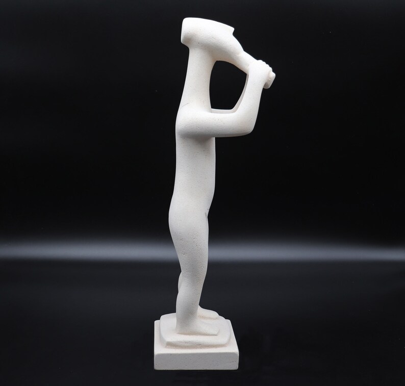 Greek Cycladic Flute Player Statue, Art History Marble Inspired Music ...
