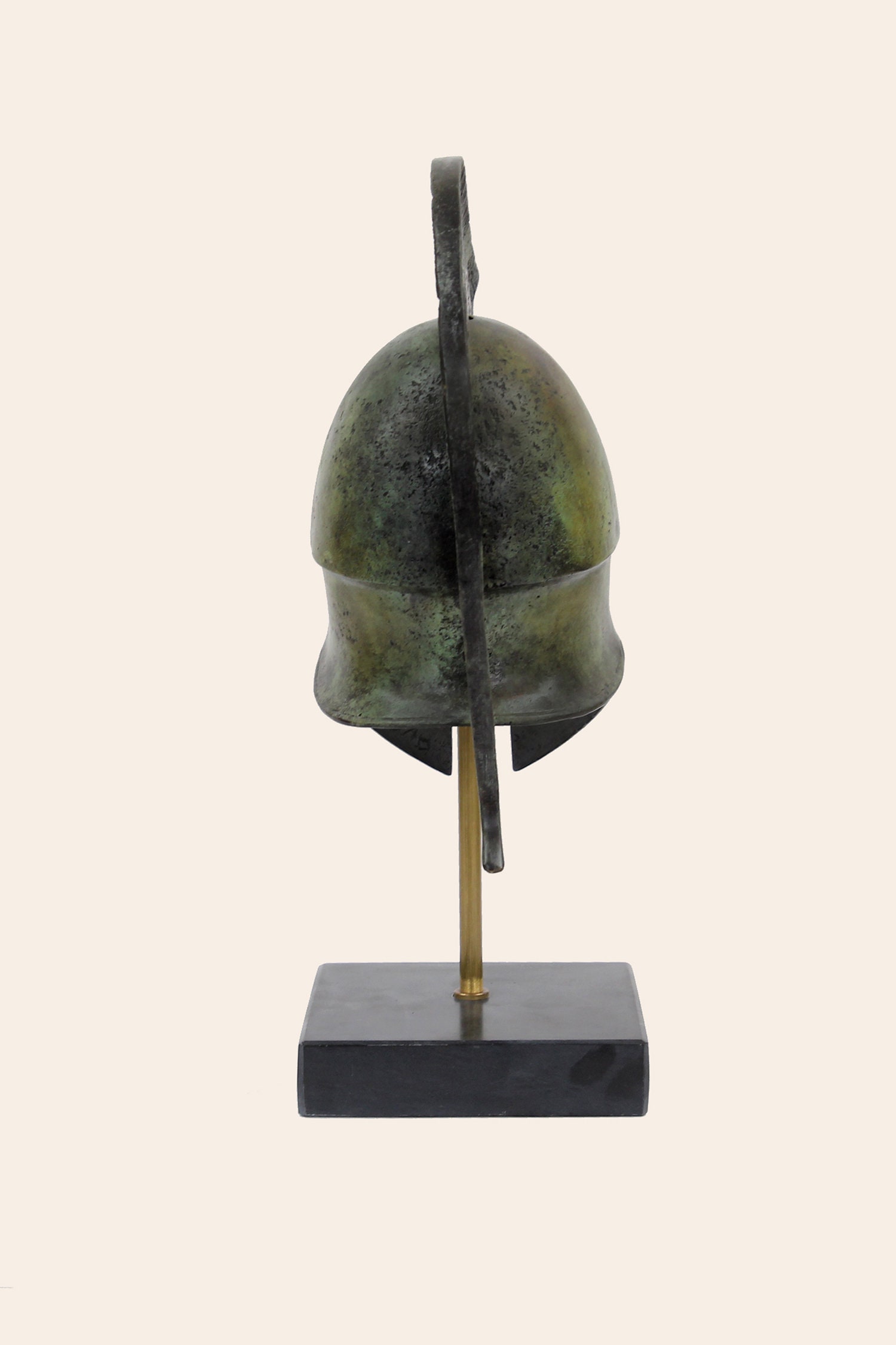 Bronze Greek Helmet, Ancient History War Helmet Meanders and Eyebrows ...