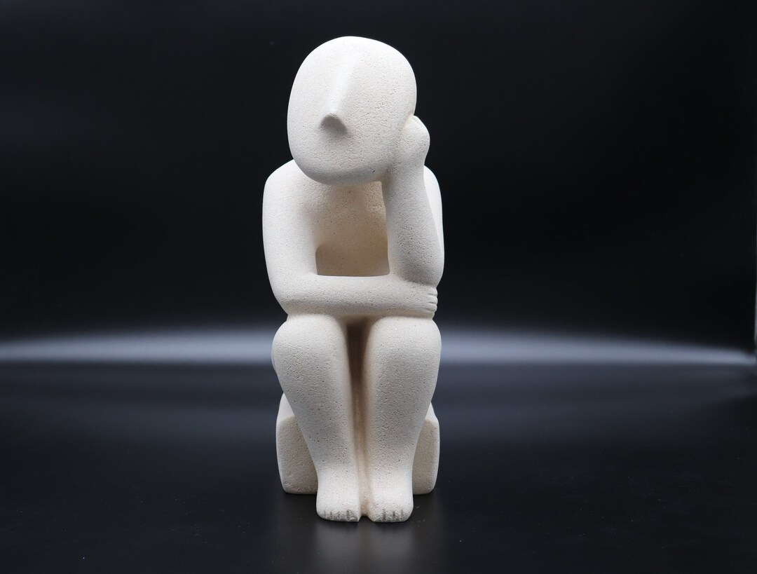 Cycladic Art, Thinker Statue, Cycladic Sculpture, Thinking Man, Ancient ...