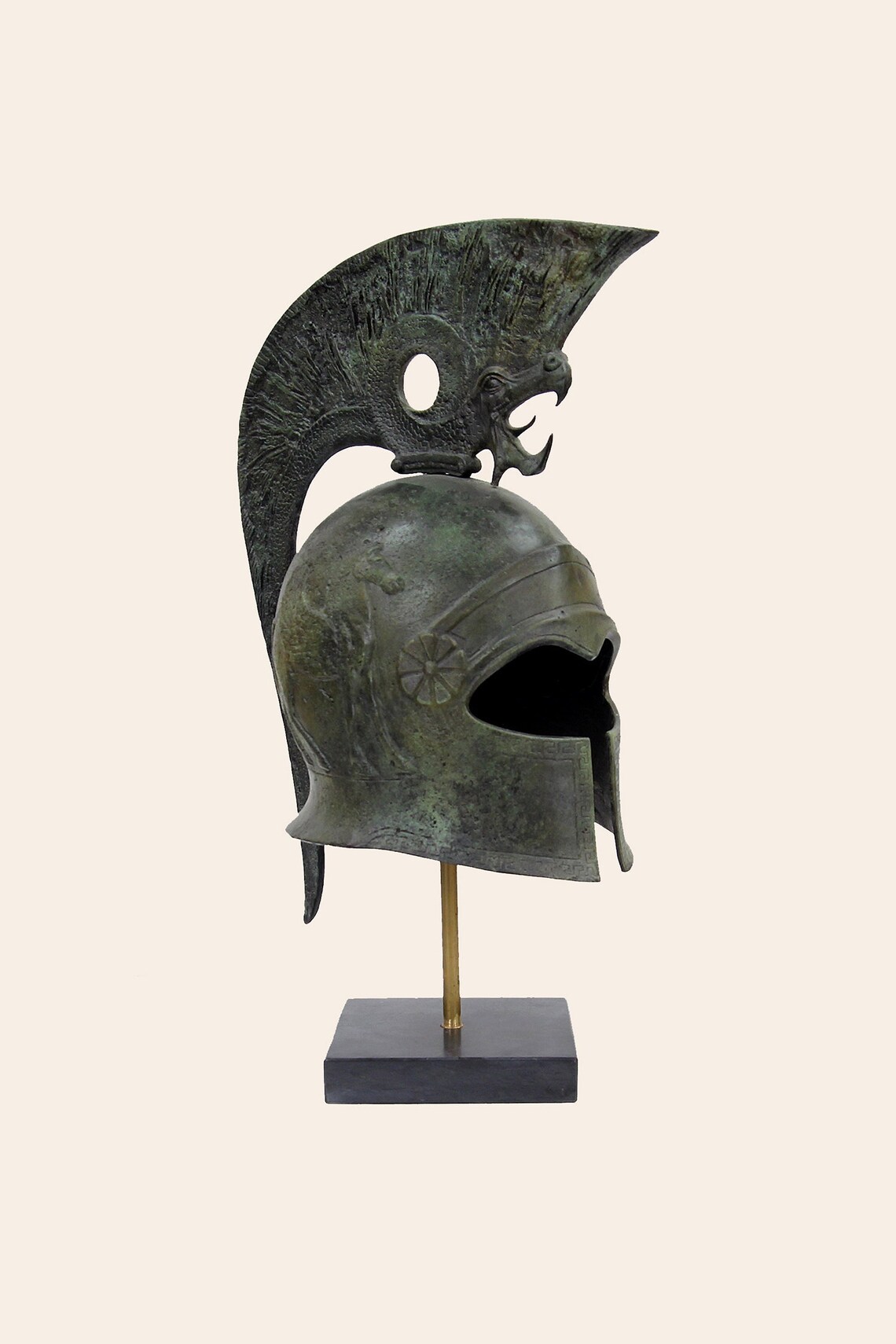 Cretan Helmet Pegasus Griffin Real Size Helmet Solid Bronze - Etsy