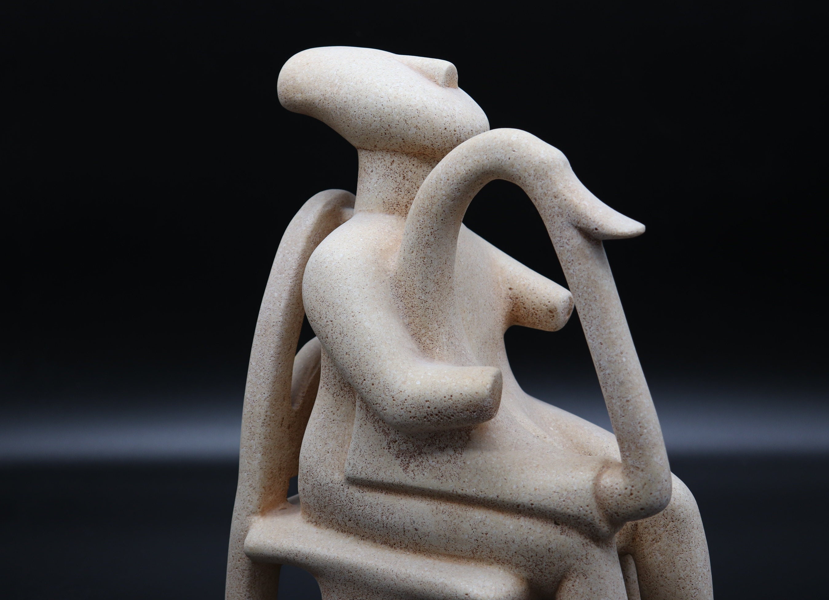 Cycladic Harpist Statue, Ancient Greek Music Art Inspired Large ...