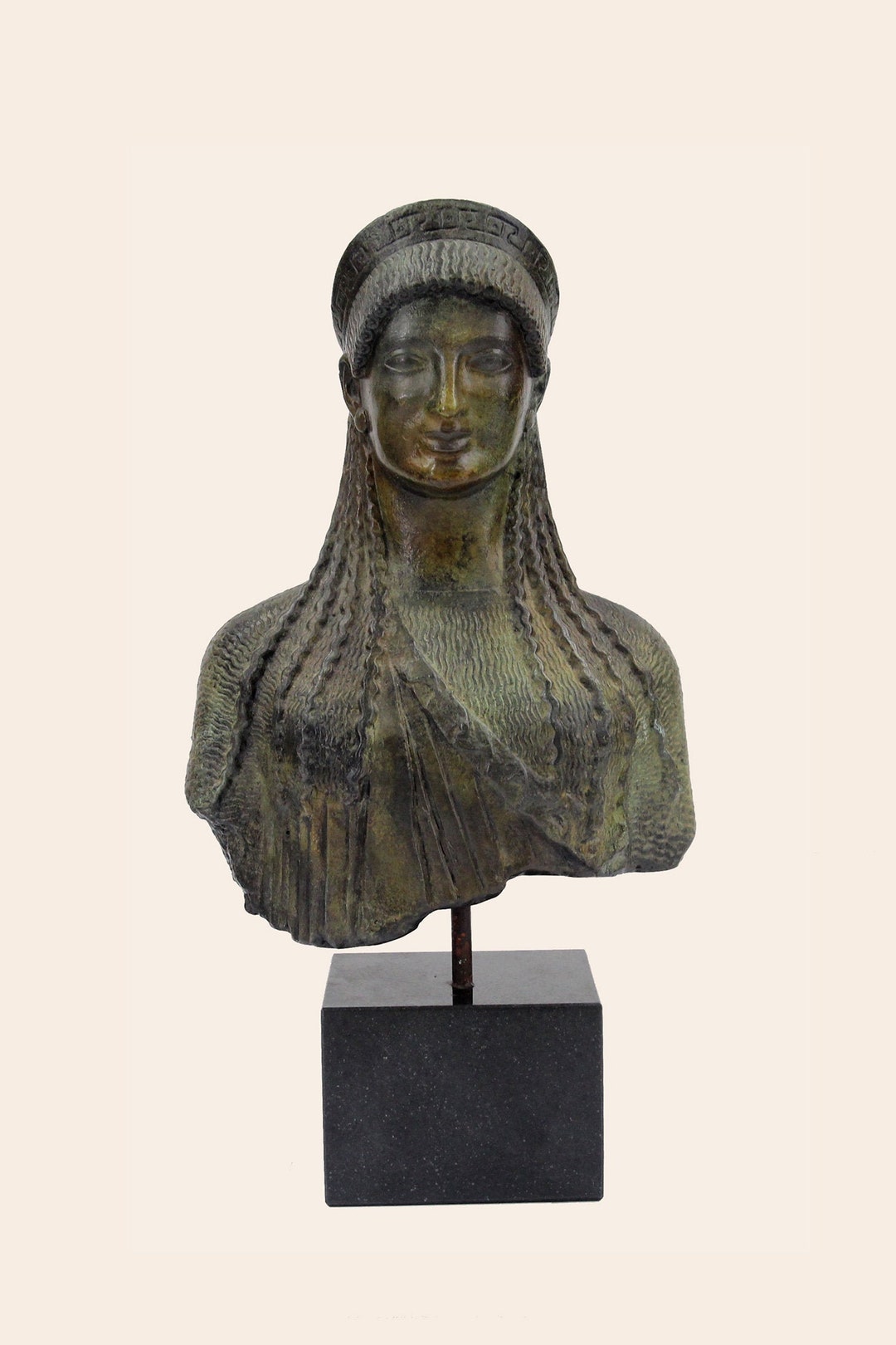 Korai Acropolis Statue, Female Greek Athene Statue, Solid Bronze Greek ...