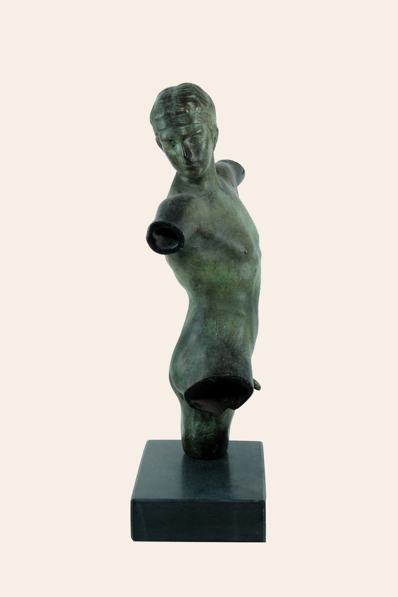 Disc Thrower Statue Solid Bronze Ancient Greek Discovolus Olympic Games ...