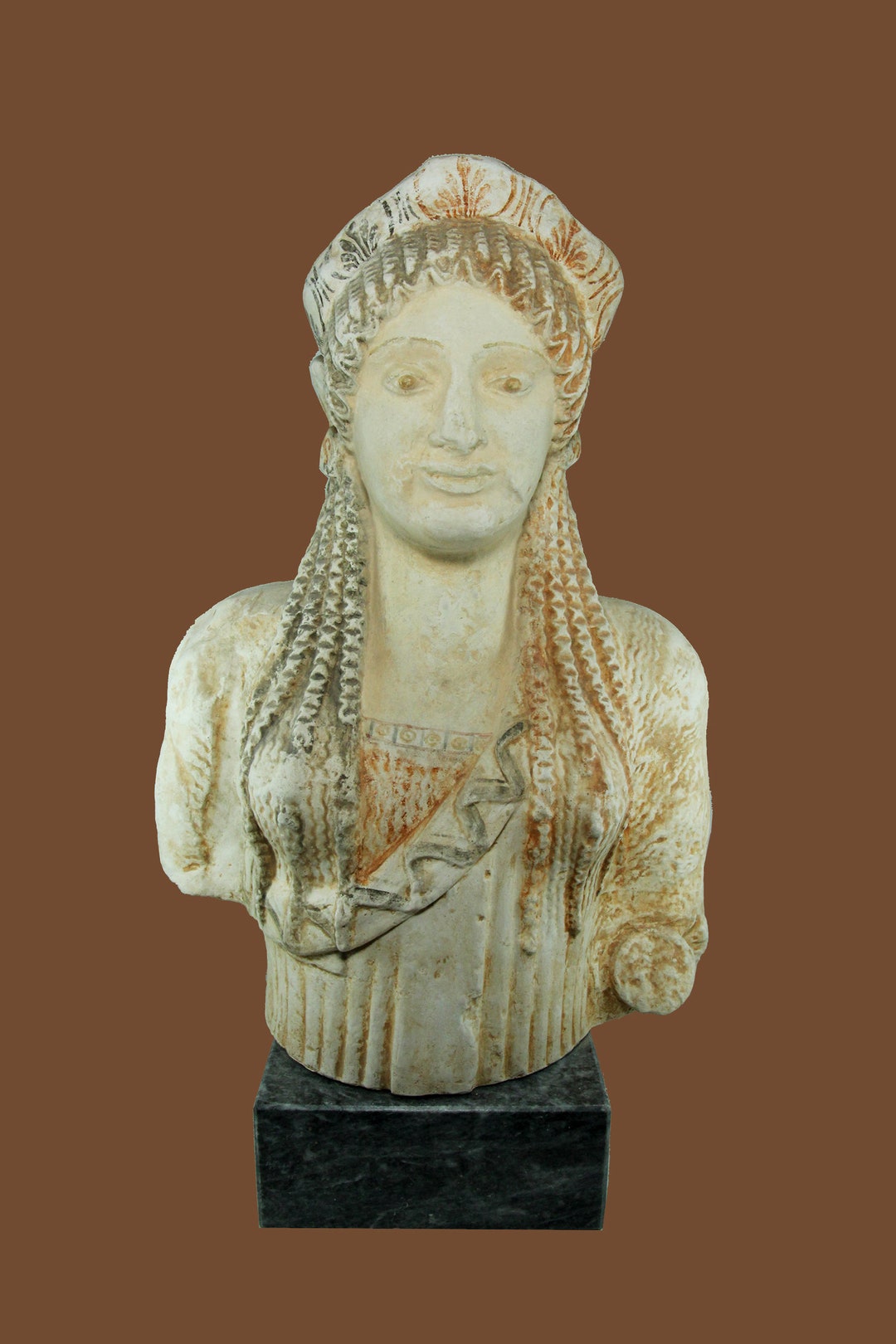 Korai Kore Acropolis Statue, Collectible Female Greek Athens Statue ...