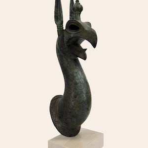 Griffin Bird Head Statue, Greek Mythology Creature Solid Bronze Statue ...