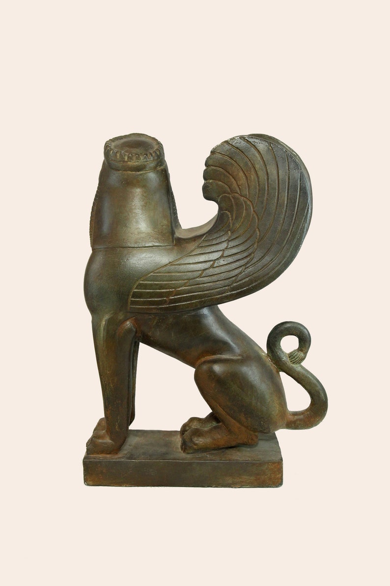 Greek Sphinx Statue Plaster Casting Greek Mythology Sphinx - Etsy