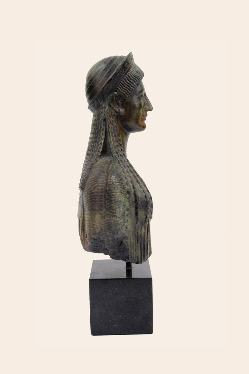 Korai Acropolis Statue, Female Greek Athene Statue, Solid Bronze Greek ...