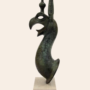 Griffin Bird Head Statue, Greek Mythology Creature Solid Bronze Statue ...