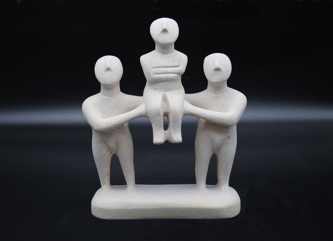 Cycladic Sculpture, Three Figurines, Cycladic Art, Three Idols Statue ...