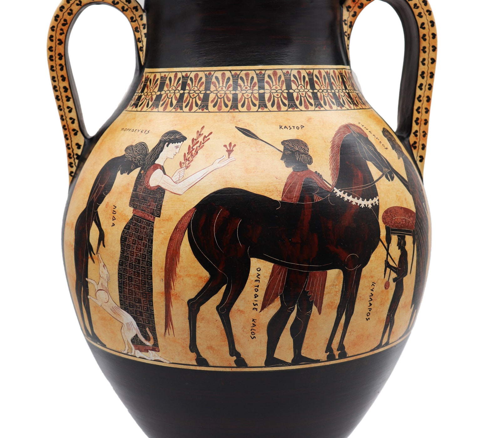 Greek Pottery, Amphora of Exekias, Black Figure Vase, Achilles and Ajax ...