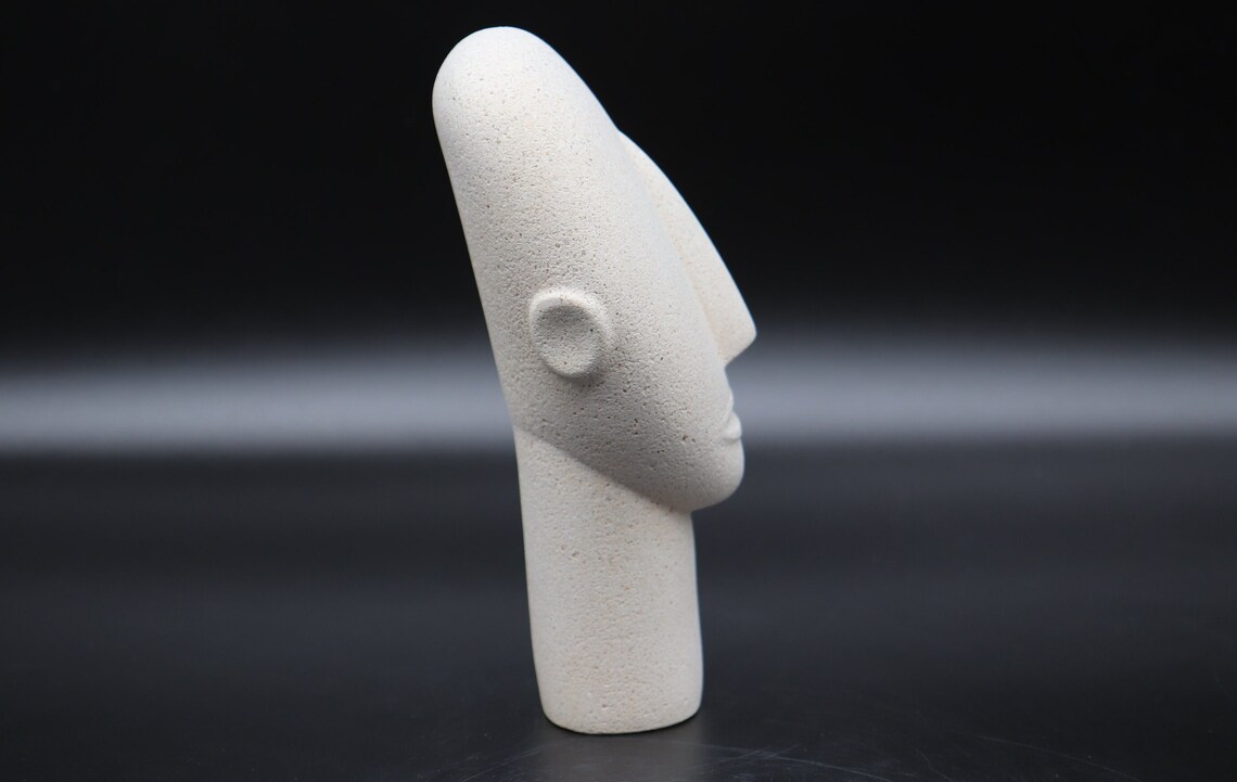 Idol Head Porestone Statue Cycladic Museum Replica Figurine - Etsy