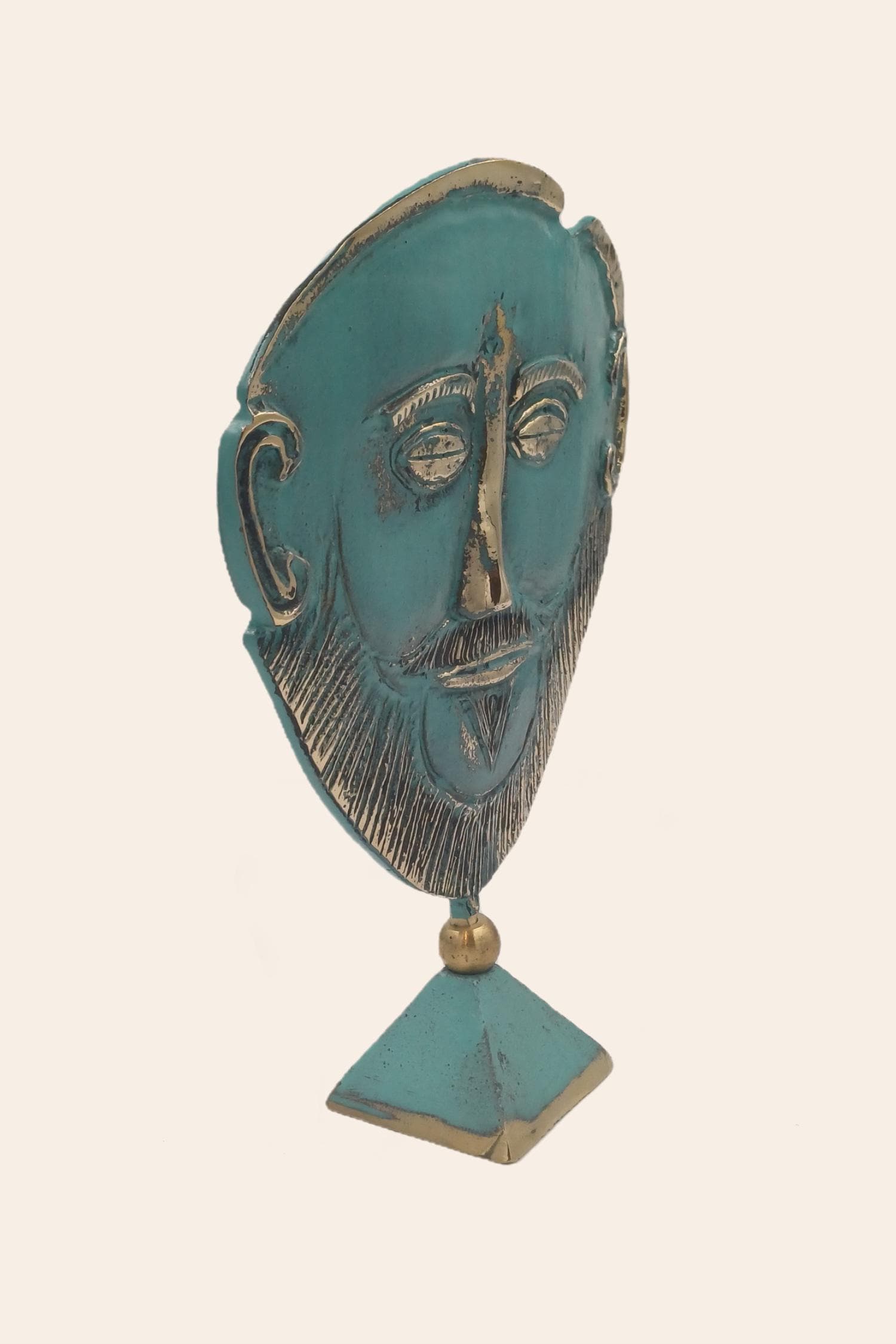 Agamemnon Mask, Bronze Statue of Agamemnon, Trojan War King, Bronze ...
