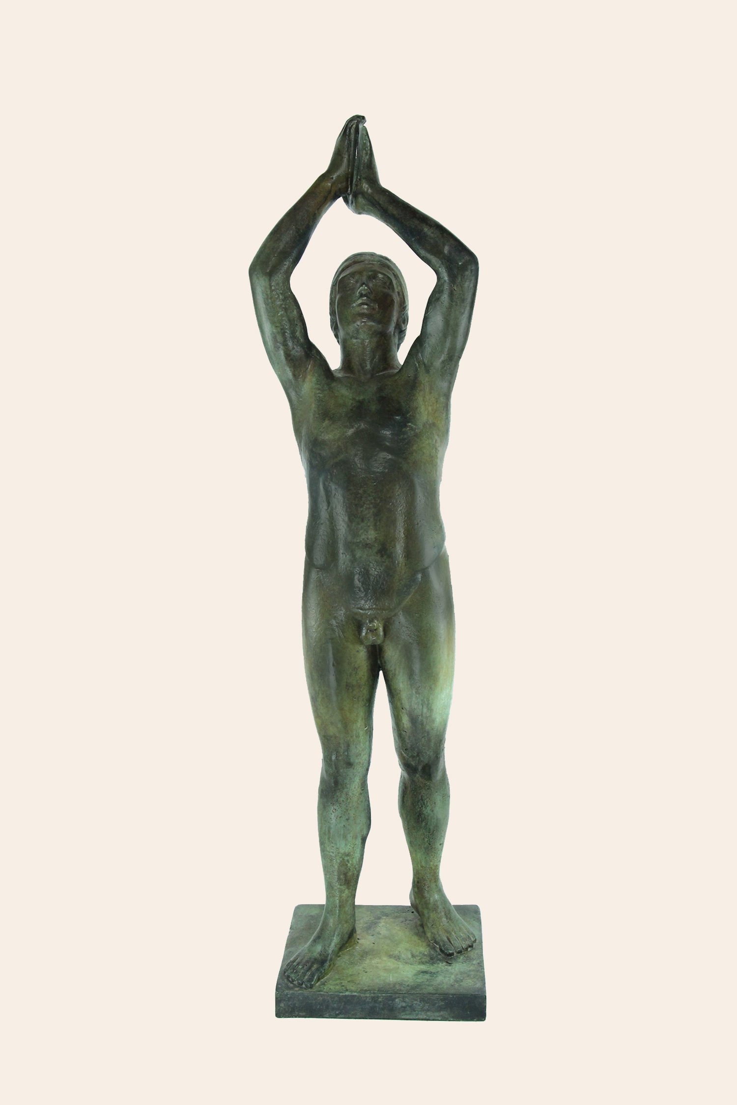 Disc Thrower Solid Bronze Statue Ancient Greek Discovolus Olympic Games ...