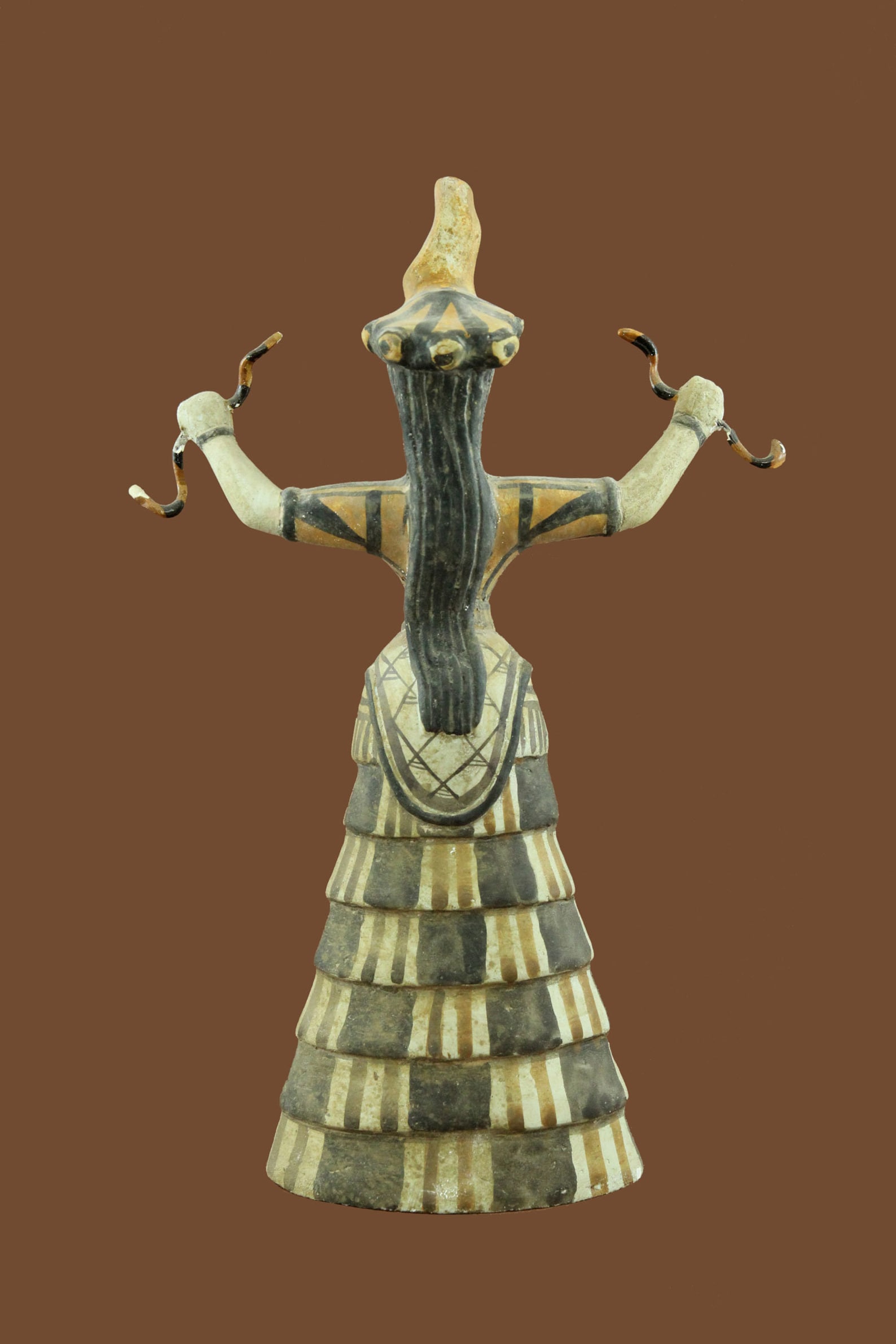 Minoan Snake Goddess Figurine Museum Copy Plaster Cast Sculpture White ...
