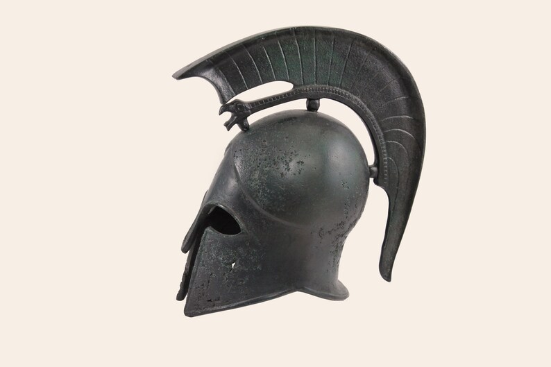 Snake Crested Greek Helmet Quality Museum Replica Corinthian Helmet ...