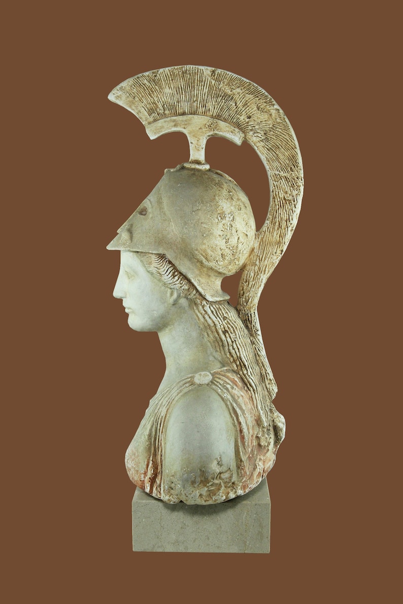 Athena Bust Greek Statue Goddess of Wisdom Civilation Pallas - Etsy