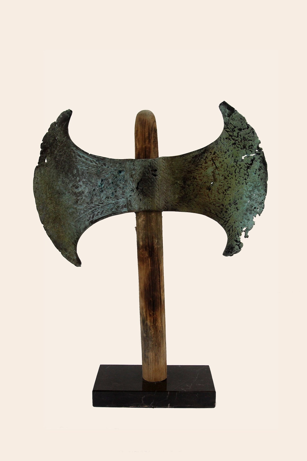 War Axe Labrys, Wooden Handle Crete Greek Minoan Weapon, Bronze Weapon ...