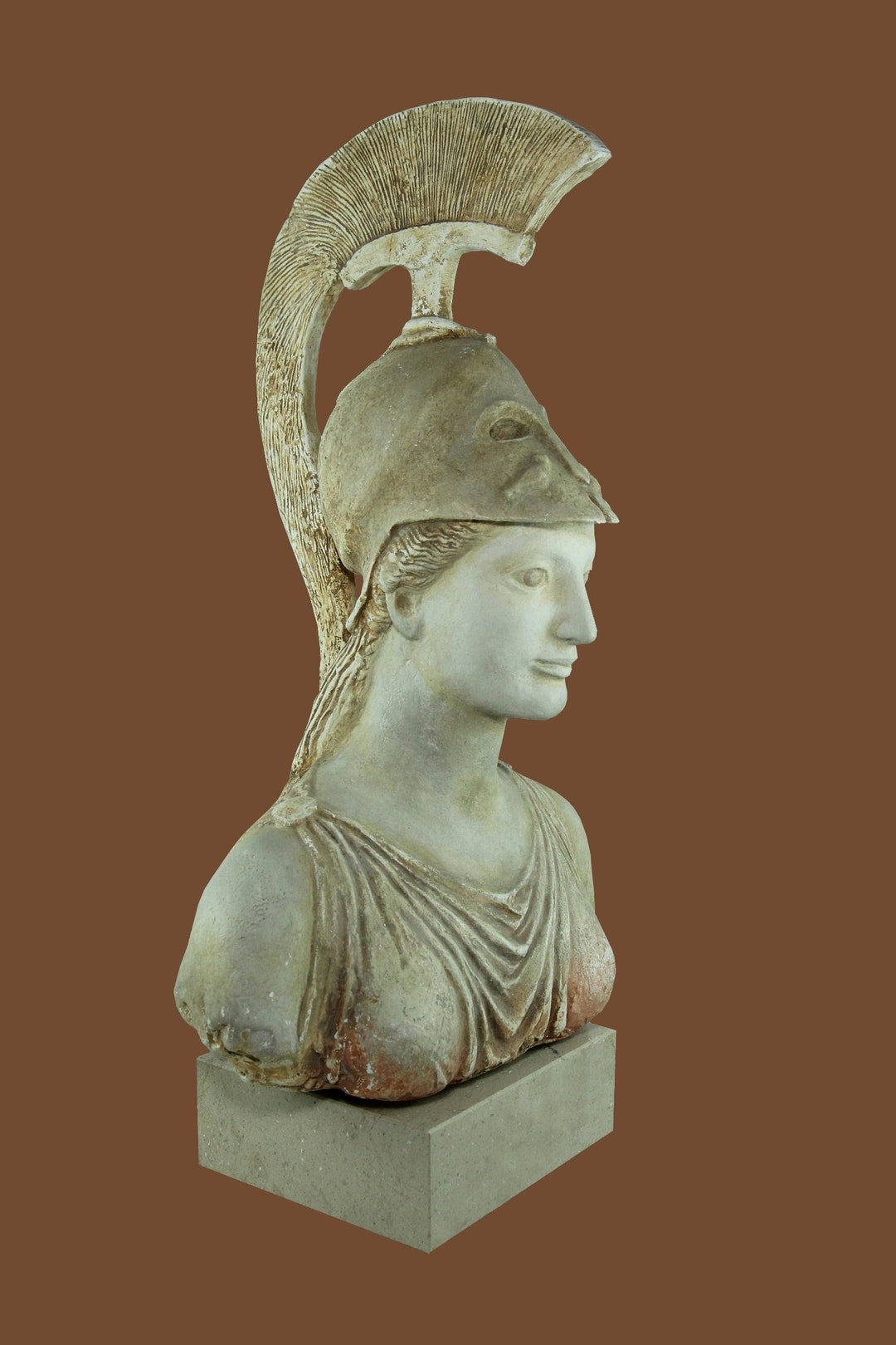Athena Bust Greek Statue Goddess of Wisdom Civilation Pallas Plaster ...
