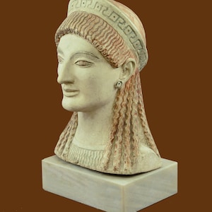 Archaic Kore Ancient Greek Museum Copy Hand-made Statue Bust Greek Kore ...