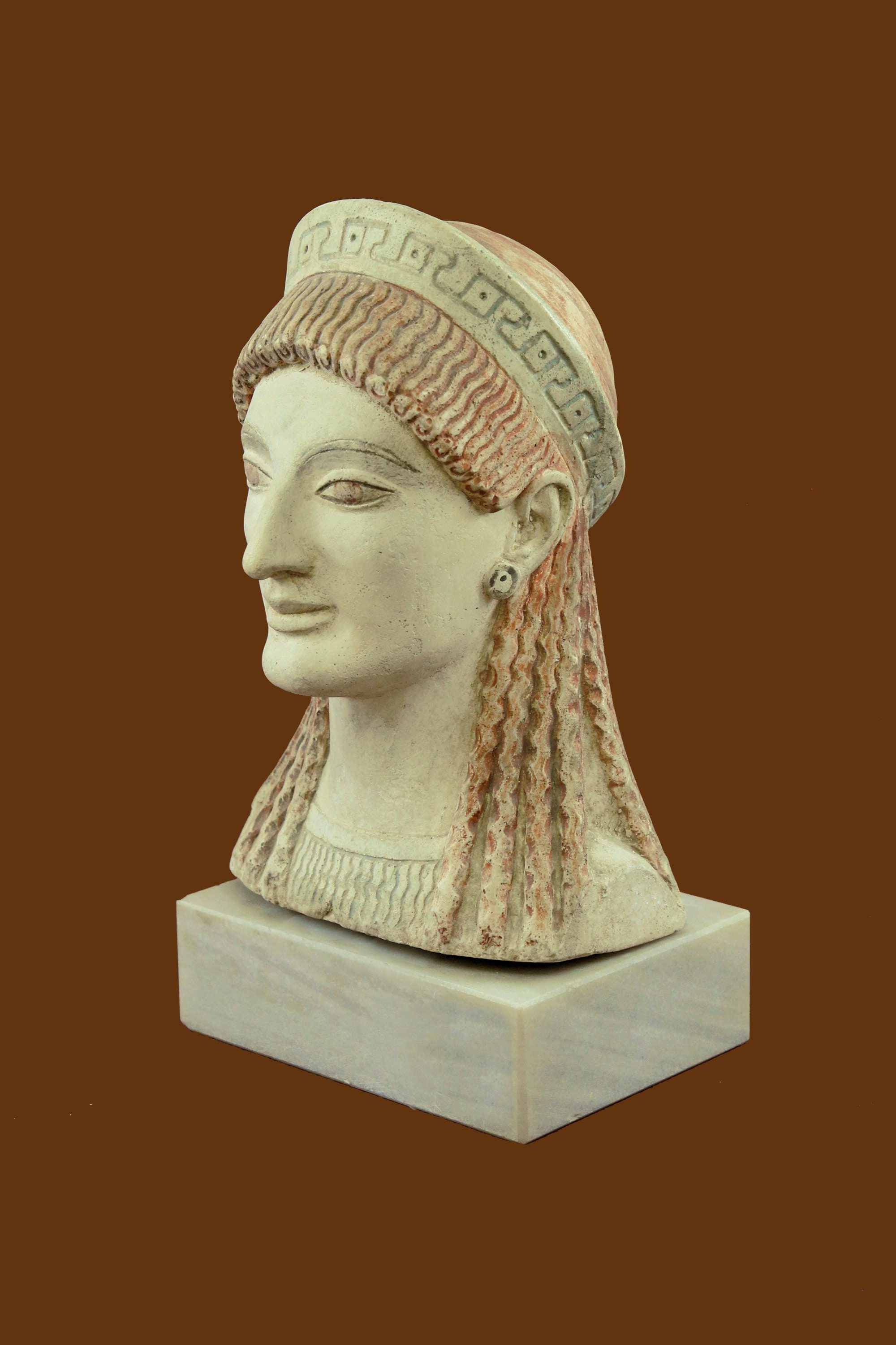 Archaic Kore Ancient Greek Museum Copy Hand-made Statue Bust Greek Kore ...