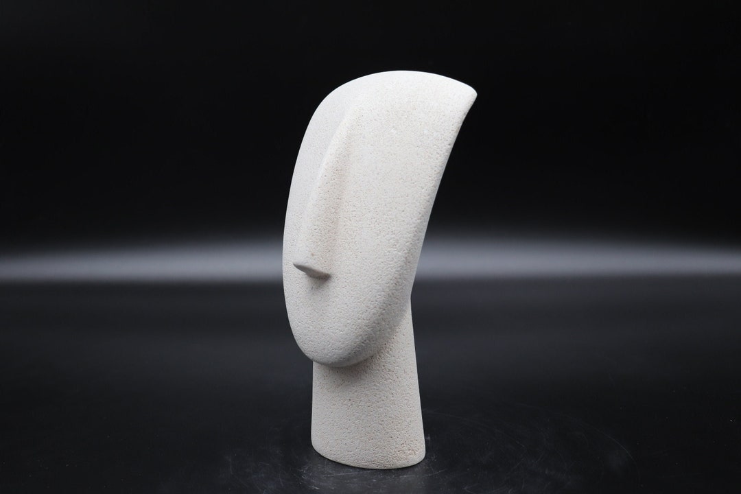 Porestone Idol Head Statue, Cycladic Museum Replica Figurine, Art ...
