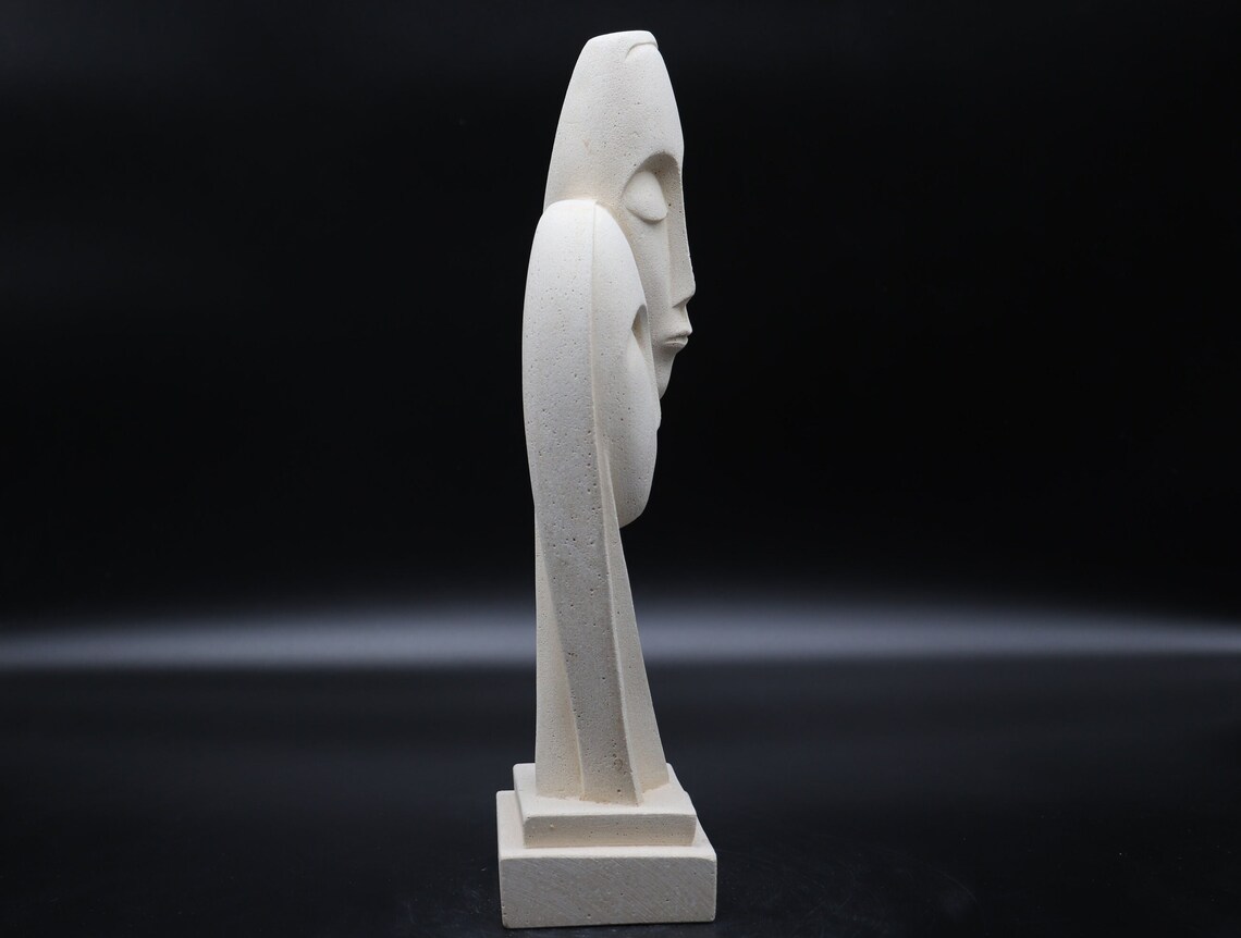 Devotion Couples Porestone Figurine Art Large Statue - Etsy