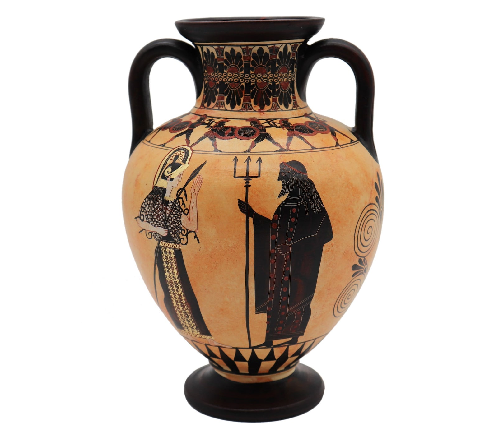 Amphora Vase, Black Figure Pottery, Greek Pottery Vase, Ancient Greek ...