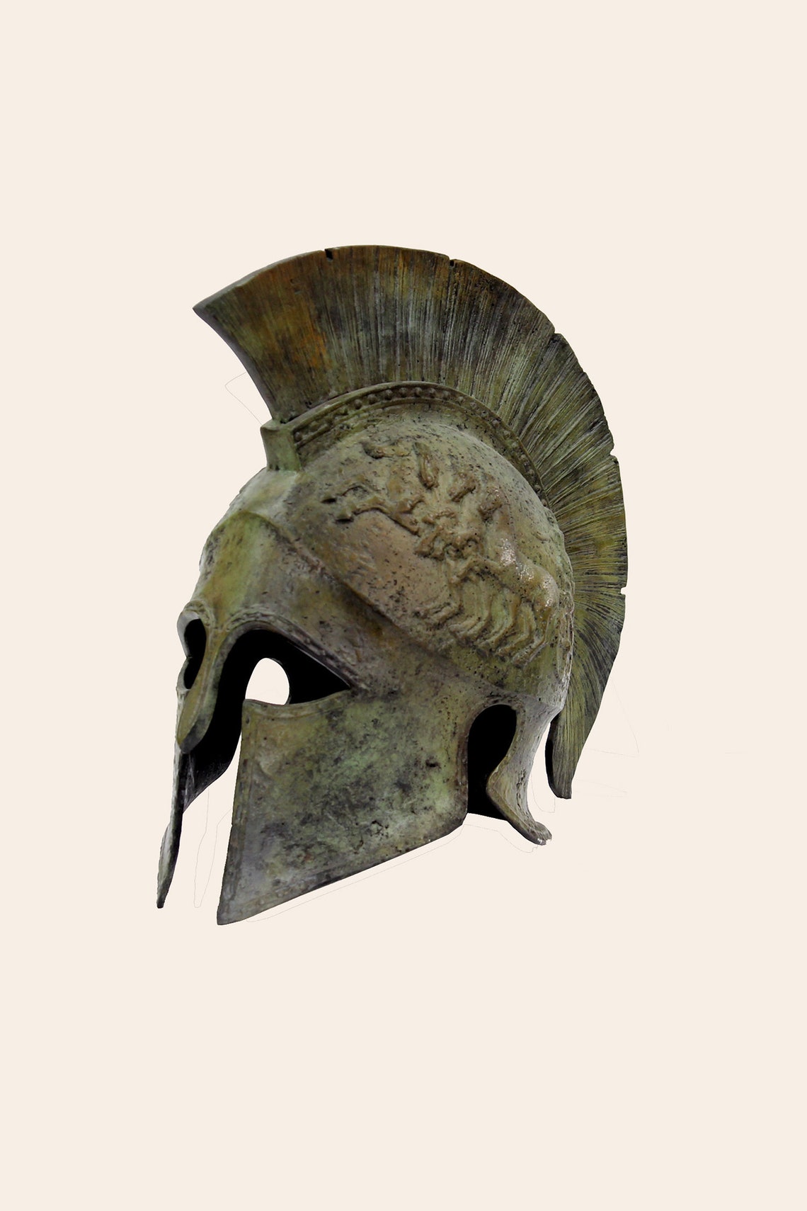 Corinthian Spartan Chariot Helmet Solid Bronze Quatriga Ancient Greek ...