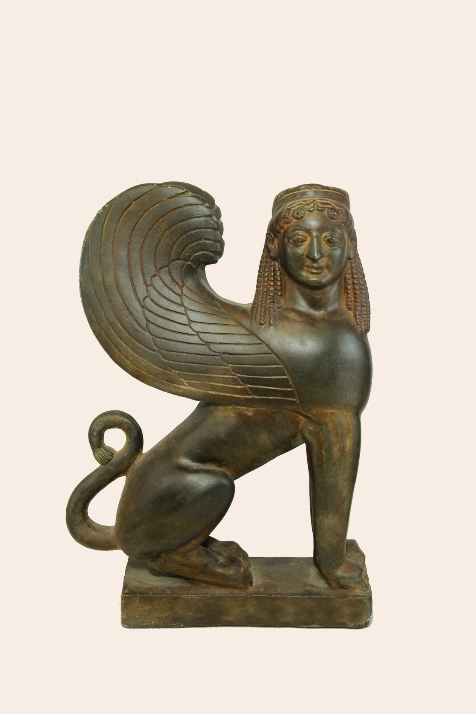 Greek Sphinx Statue, Plaster Casting Greek Mythology Sphinx Plaster ...