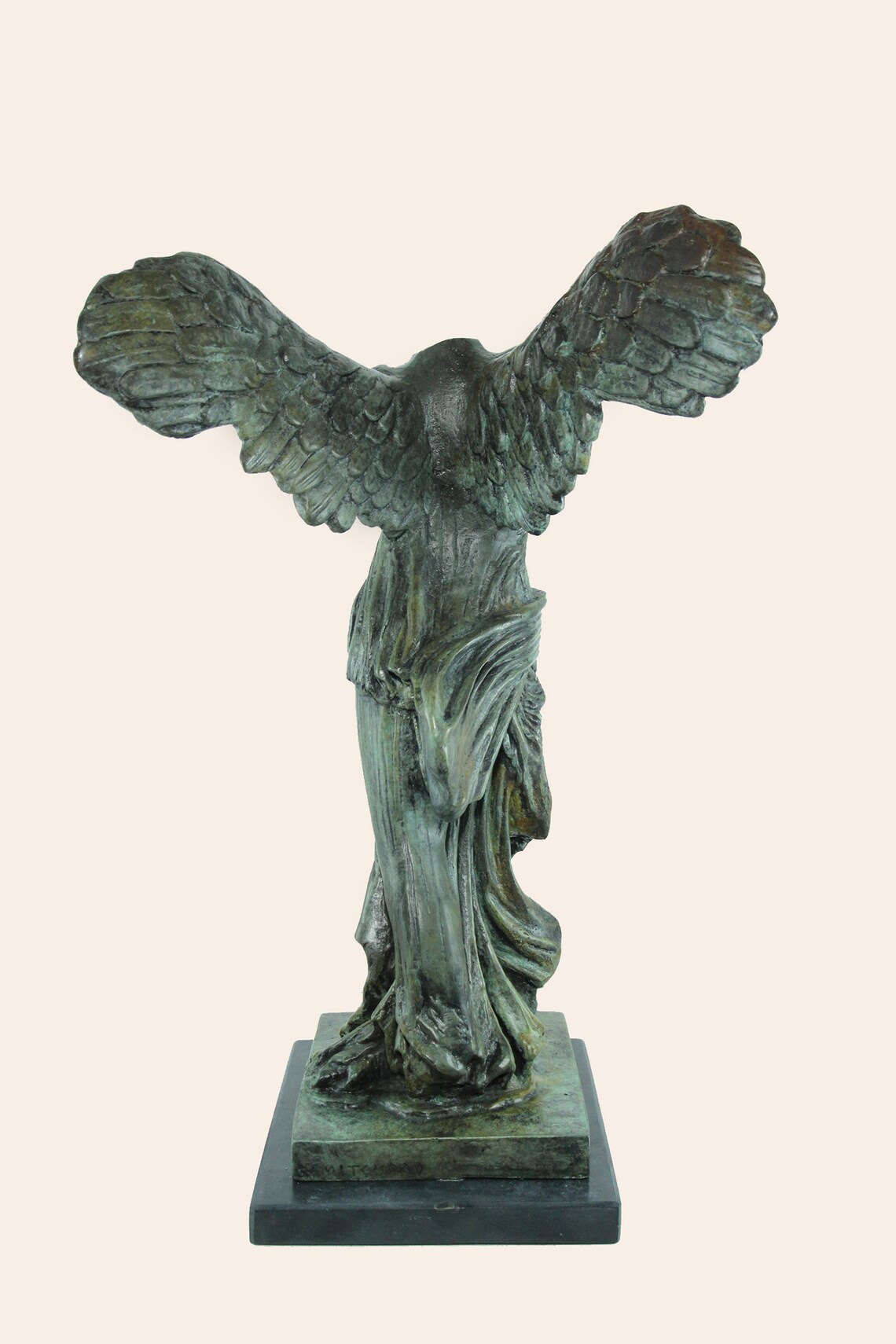 Nike Greek Winged Victory of Samothrace Bronze Patina Statue Greek ...