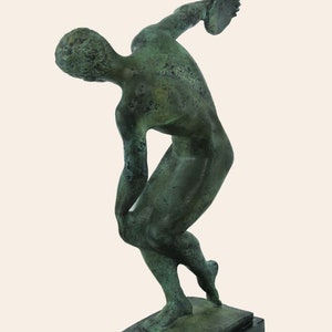 Discobolus of Myron Ancient Greek Disc Thrower Olympic Games Statue ...