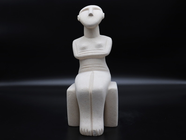 Cycladic Figurine Ancient Greek Art Seated Idol Cycladic - Etsy
