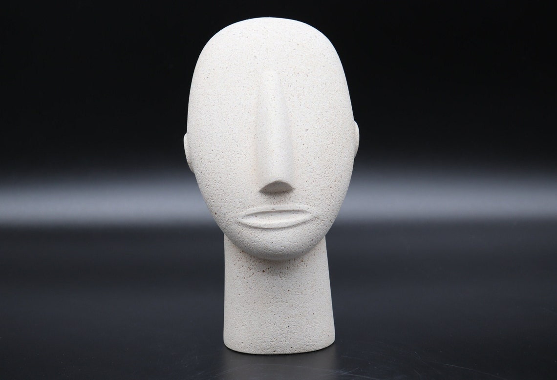 Idol Head Porestone Statue, Cycladic Museum Replica Figurine, Art ...