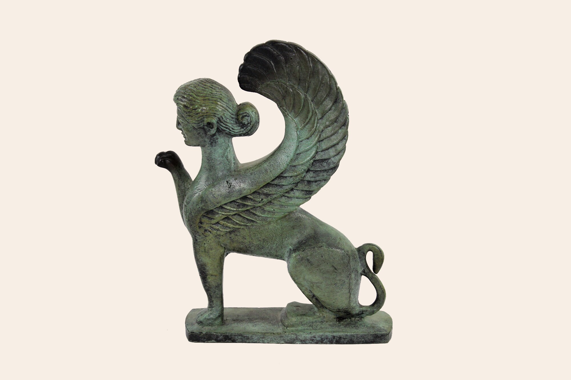 Greek Sphinx Bronze Sculpture Handmade Sphinx Art Collectible | Etsy